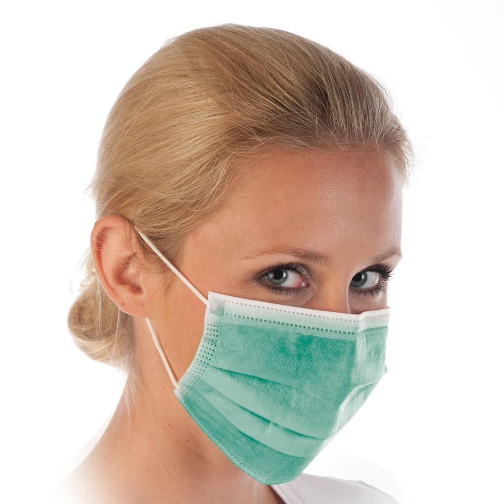 Hygostar Mundschutz 3-lagig Typ 2 99% - grün - 1 Box à 50 Stück | 1 ...