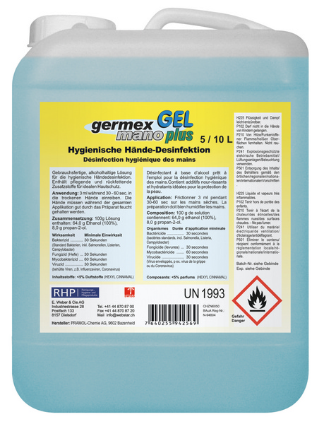 RHP Germex Mano Plus GEL Händedesinfektion | 1-stop.shop | Alpine ...